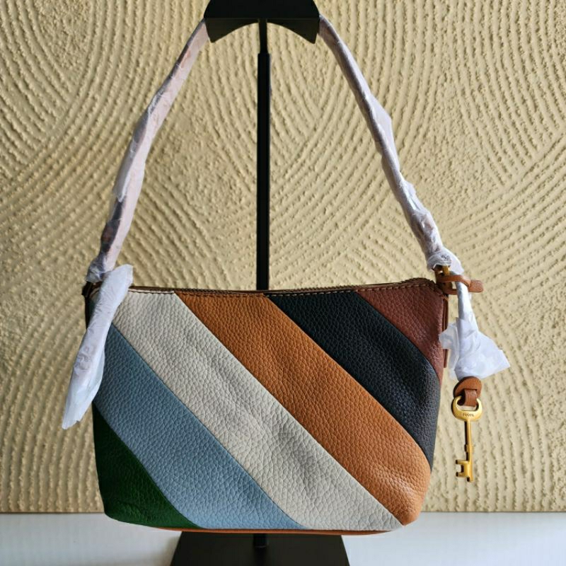 Jual Fossil Julianna Mini Hobo bag brown Patcwork | Shopee Indonesia