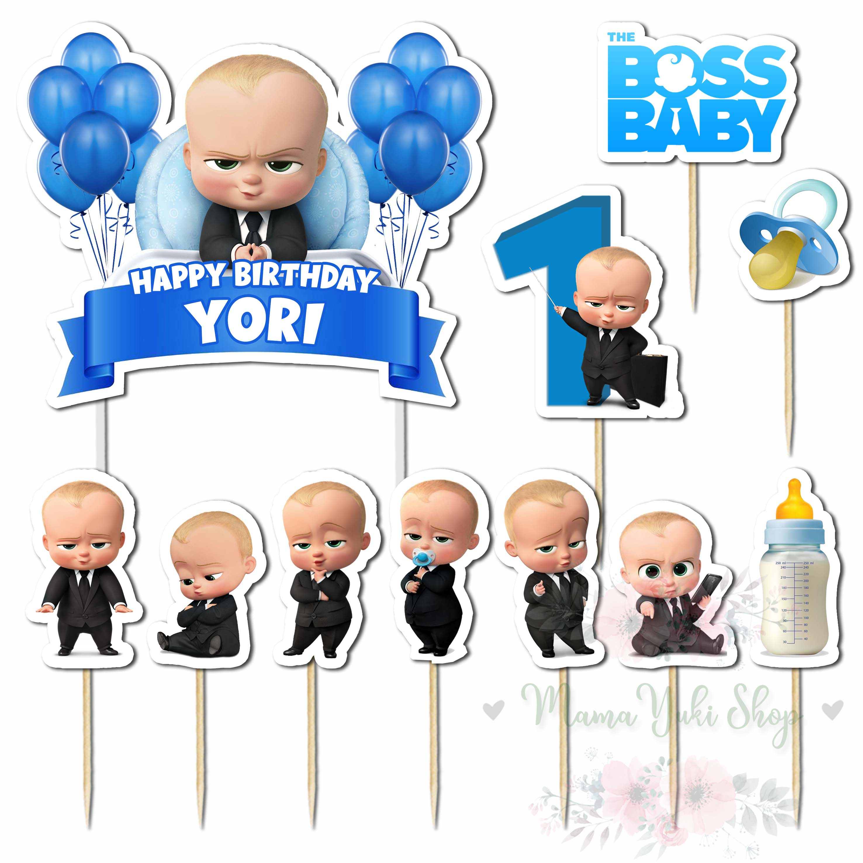 Jual Topper Cake Hiasan Kue Ulang Tahun karakter THE BOSS BABY Custom ...
