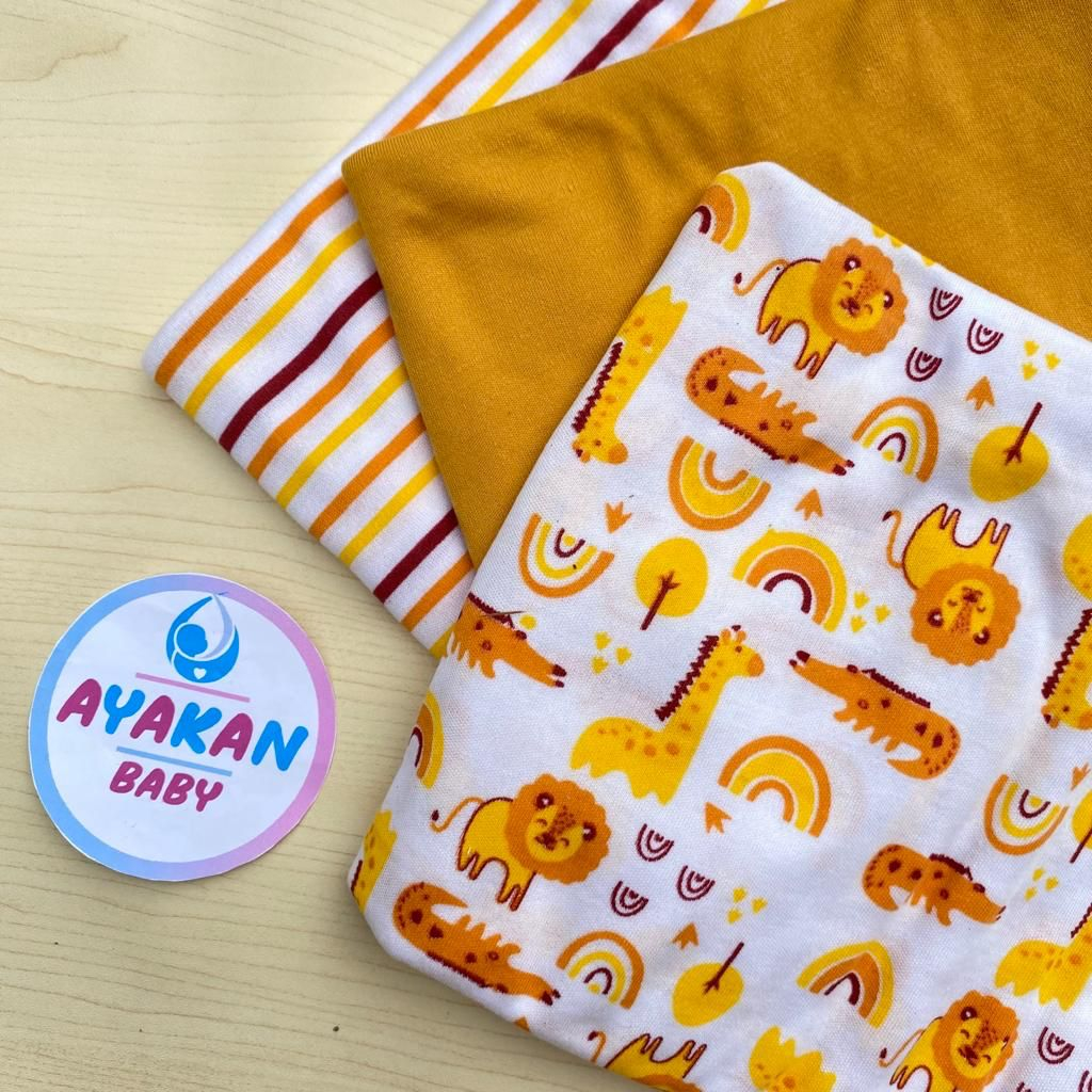 Jual AYAKAN BABY - 3 pcs bedong 110x90cm bedong bayi full sablon ...