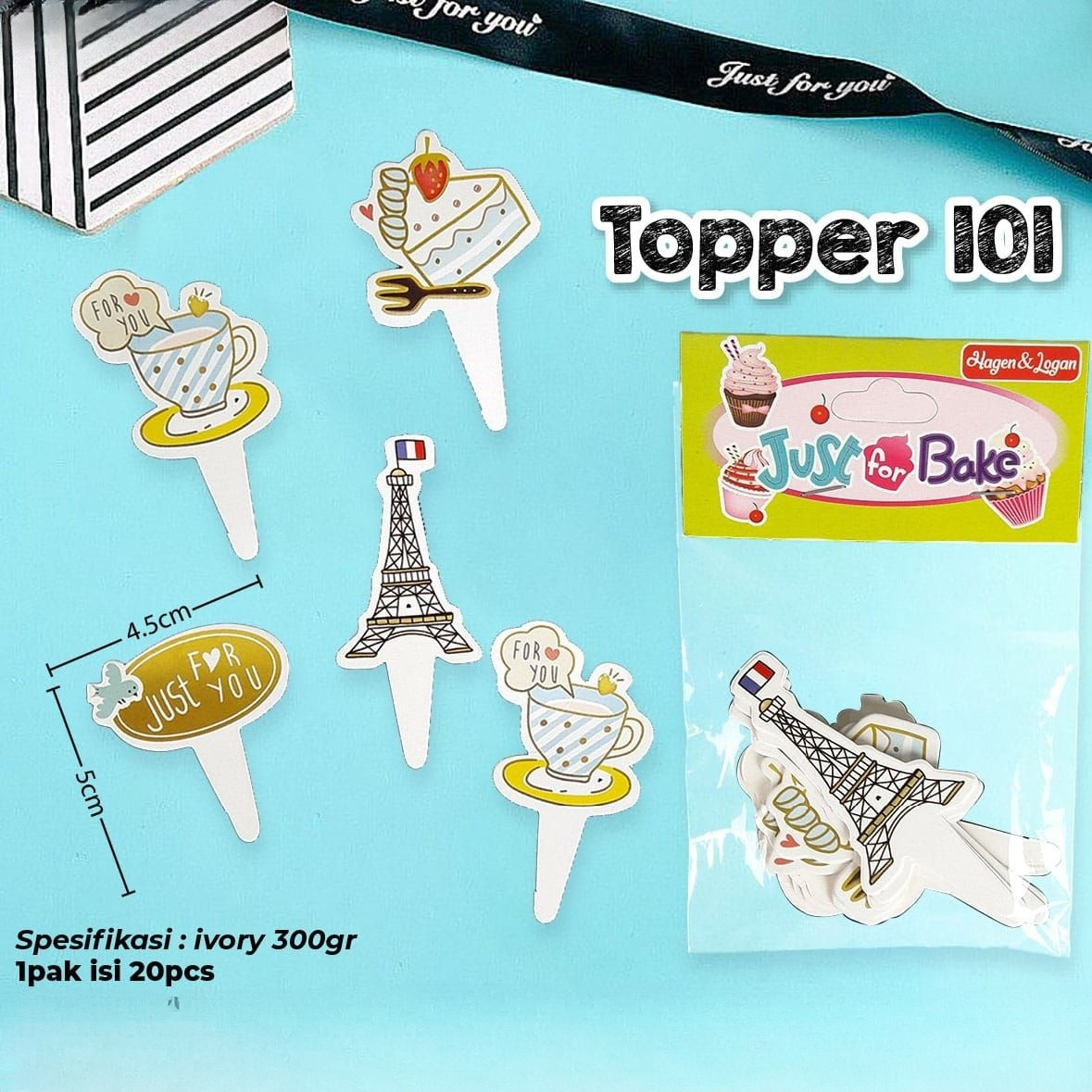 Jual Topper Kue / Dekorasi Kue / Hiasan Kue / Topper 101 ( 1 Bal 24 Pak ...
