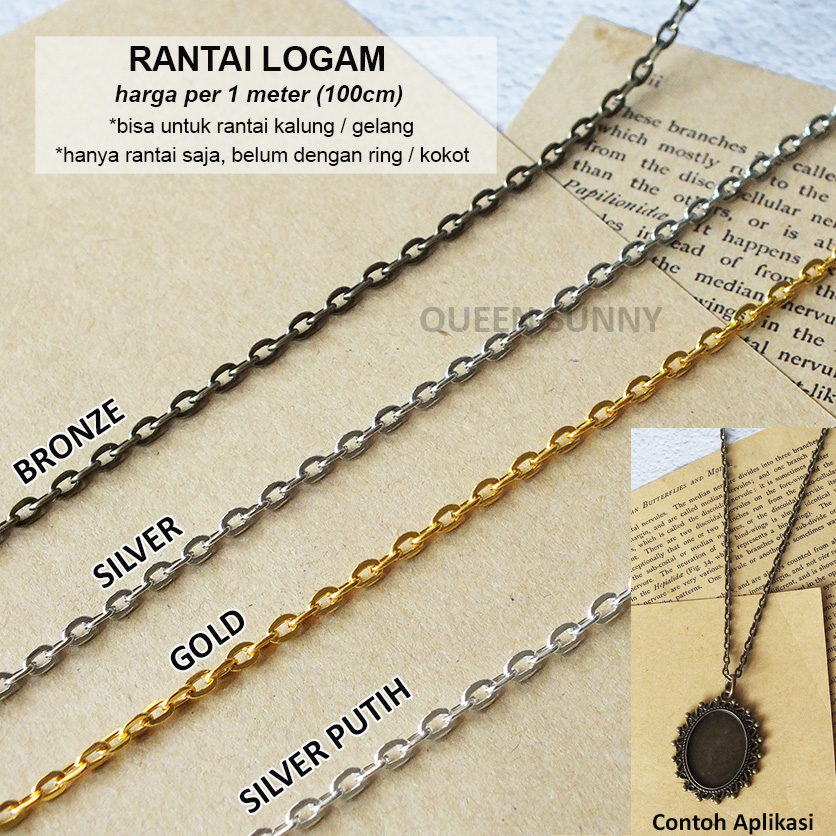 Jual Rantai Kalung Rantai Gelang 3x4mm Rantai Logam Besi Rantai Metal ...