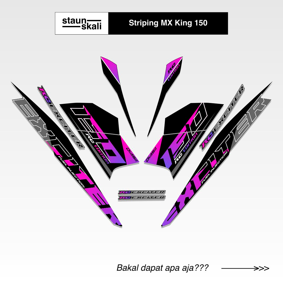 Jual Striping MX King 150 Y15ZR Variasi (23) Sniper Exciter GP Malaysia ...