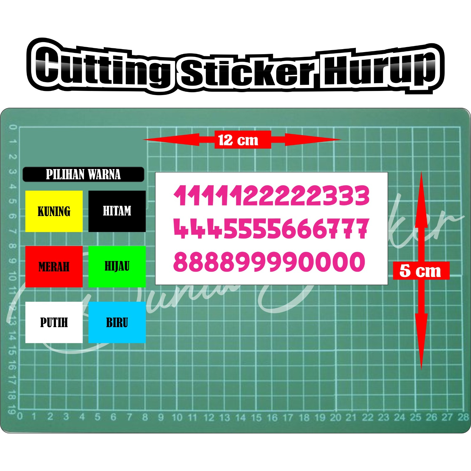 Jual Sticker Cutting Huruf Dan Angka / Sticker cutting huruf satu warna ...