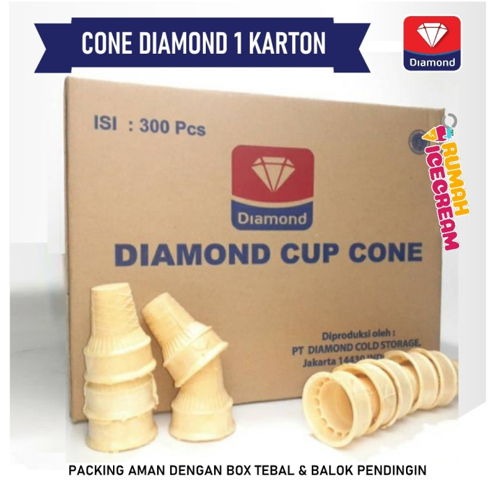 Jual Cone Es krim Diamond 1 Karton isi 30pack | Shopee Indonesia