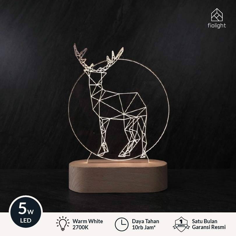 Jual Fiolight - Lampu Akrilik Prancer - Animal Series | Shopee Indonesia