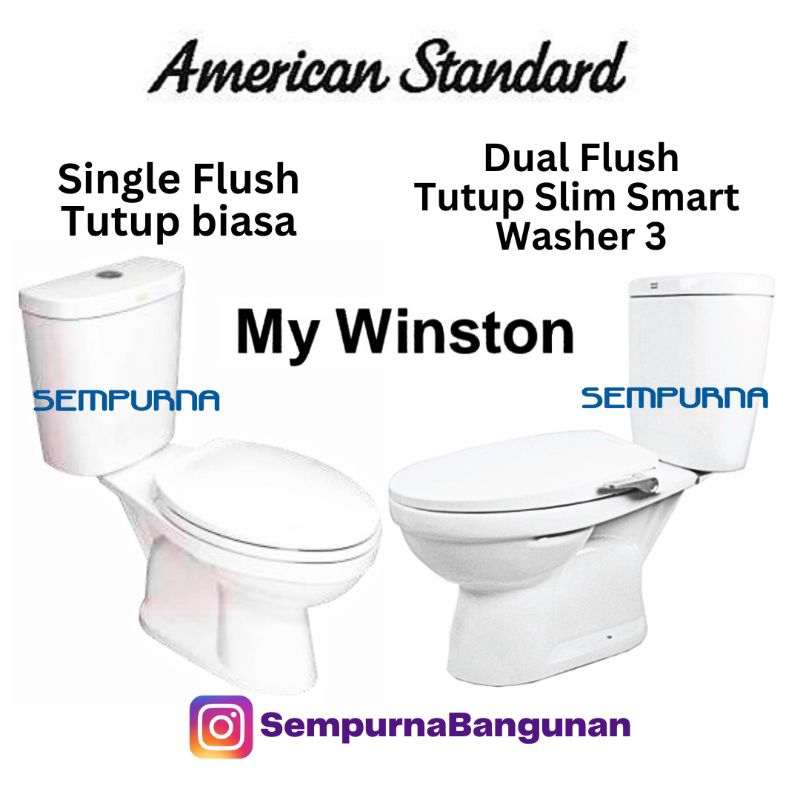 Jual Toilet kloset klosed closed WC toilet duduk American Standard My ...