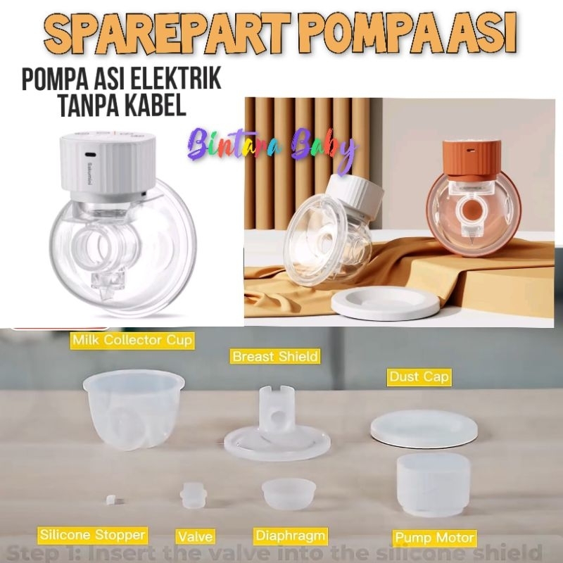 Jual Sparepart Pompa Asi Elektrik M205 Tanpa Kabel VBaby-care Handsfree ...