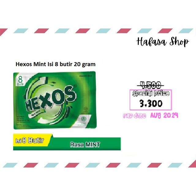 Jual Permen Hexos Mint isi 8 butir 20 gram | Shopee Indonesia