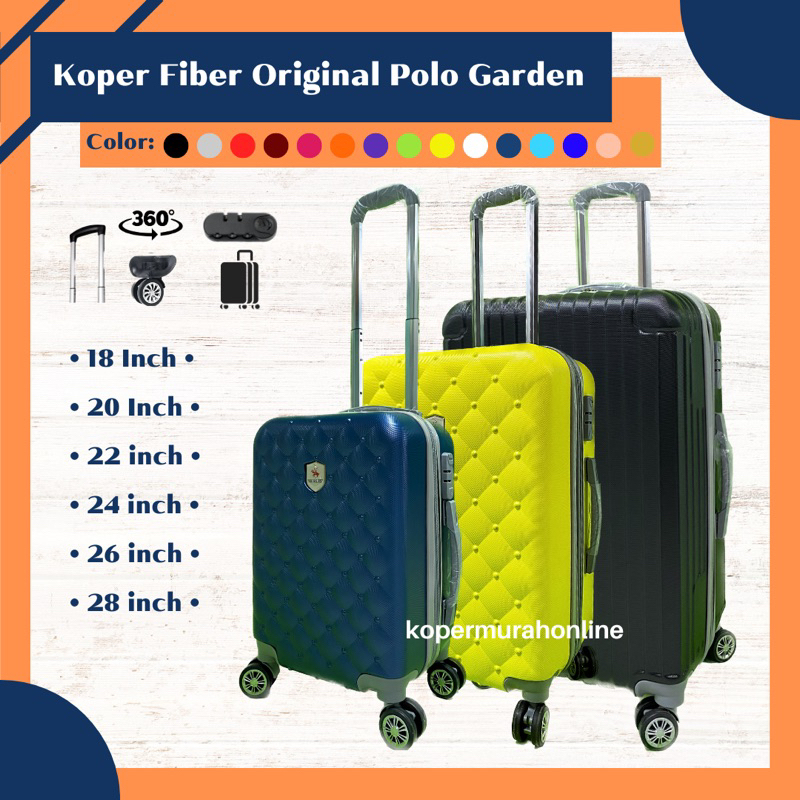 Jual Koper kabin fiber Polo Garden 18 inch expander koper murah tas ...