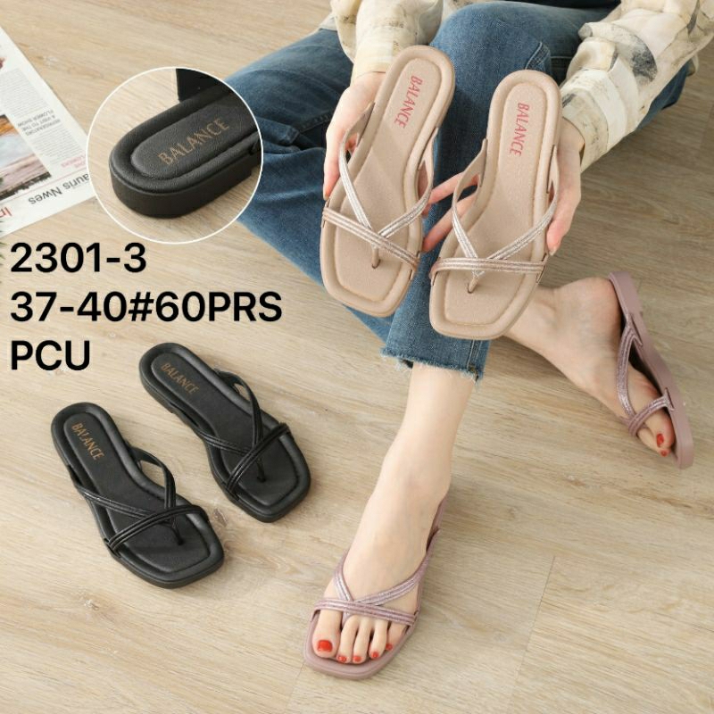 Jual 2301-3 Original Sandal Balance Jepit Selop Silang jempol Wanita ...