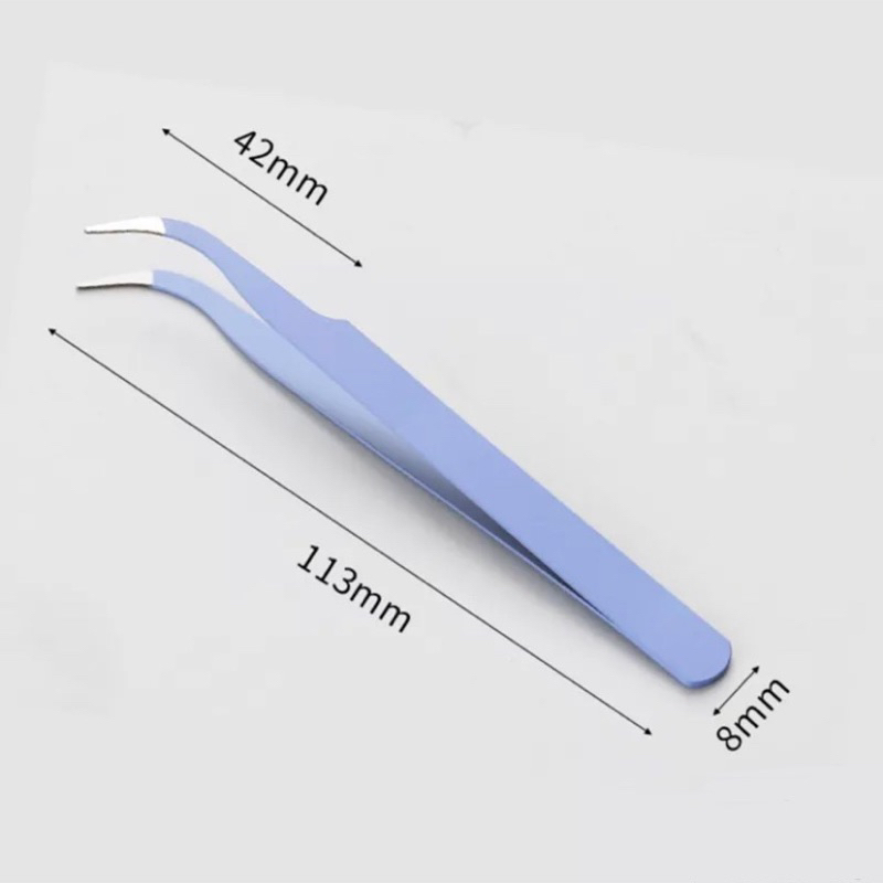 Jual PASTEL PINSET BULU MATA Eyelash Tweezer Pinset Bengkok Pinset ...