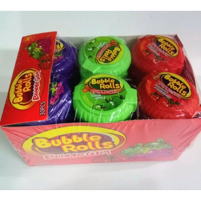 Jual Permen Cemilan Snack Bubblegum Karet Roll Buah Mainan Anak Murah ...