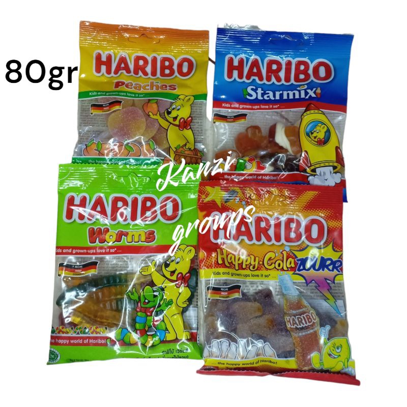 Jual haribo permen jelly gummy 80gr | yupi aneka bentuk | Shopee Indonesia