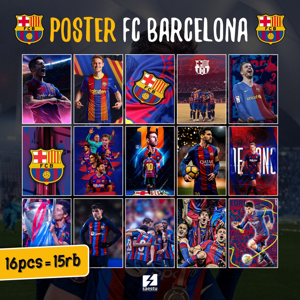 Jual POSTER FC BARCELONA Poster Dinding Sepakbola Barcelona BARCA ...