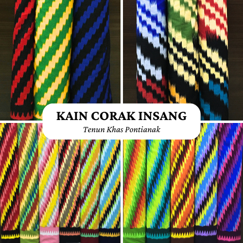 Jual ½ meter Kain Batik Corak Insang Kain Tenun Khas Pontianak Bahan ...