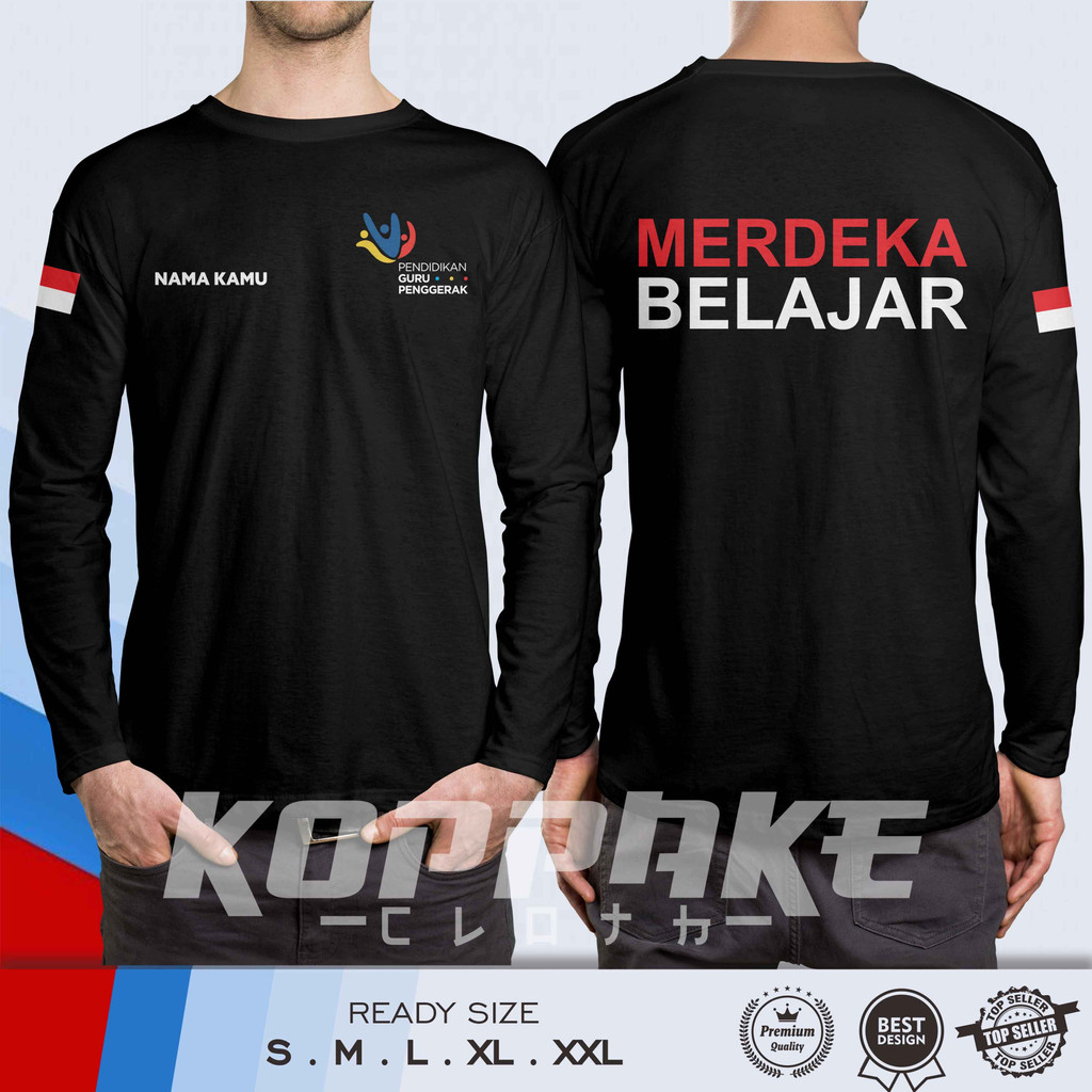 Jual Kaos Merdeka Belajar Pendidikan Guru Penggerak Logo Gratis Nama ...
