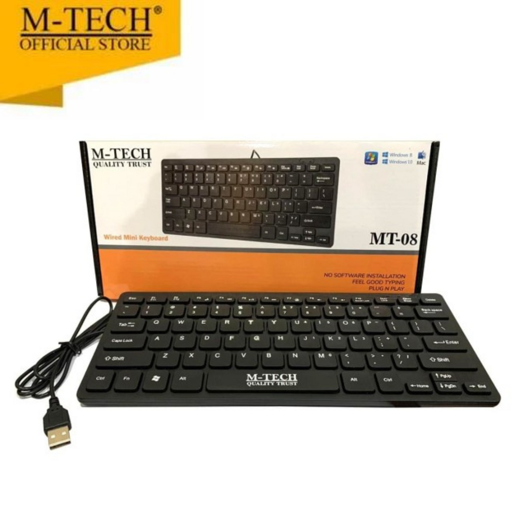 Jual Keyboard Mini M-Tech MT-08 Keyboard External Portable USB Keyboard Portable Mini M-tech ...