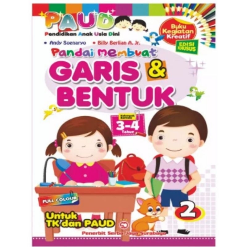Jual Buku Anak Paud Kreatif Pandai Membuat Garis & Bentuk Pra menulis ...