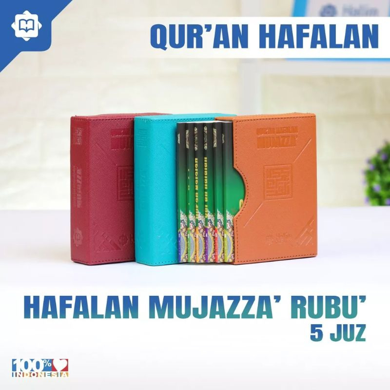 Jual Al Quran Hafalan Mujazza Per 5 Juz Rubu Ukuran B7 Saku Box Kulit ...