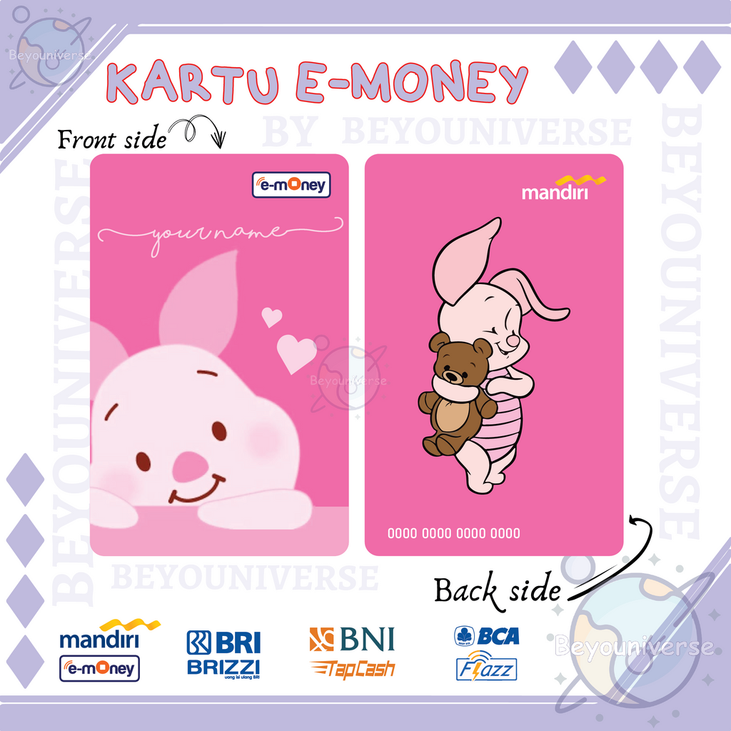 Jual Emoney Etoll custom Piglet from Winnie the Pooh cute baby pig bayi ...