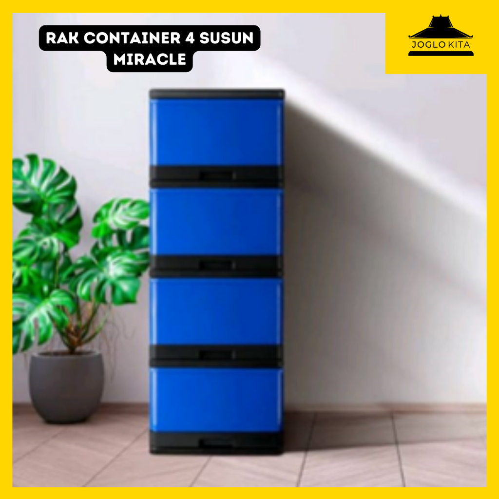 Jual RAK BAJU / LEMARI PLASTIK / RAK CONTAINER SUSUN 4 MIRACLE KONTENER ...