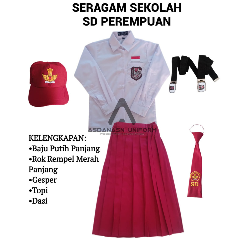 Jual Seragam SD Merah Putih Perempuan | Shopee Indonesia