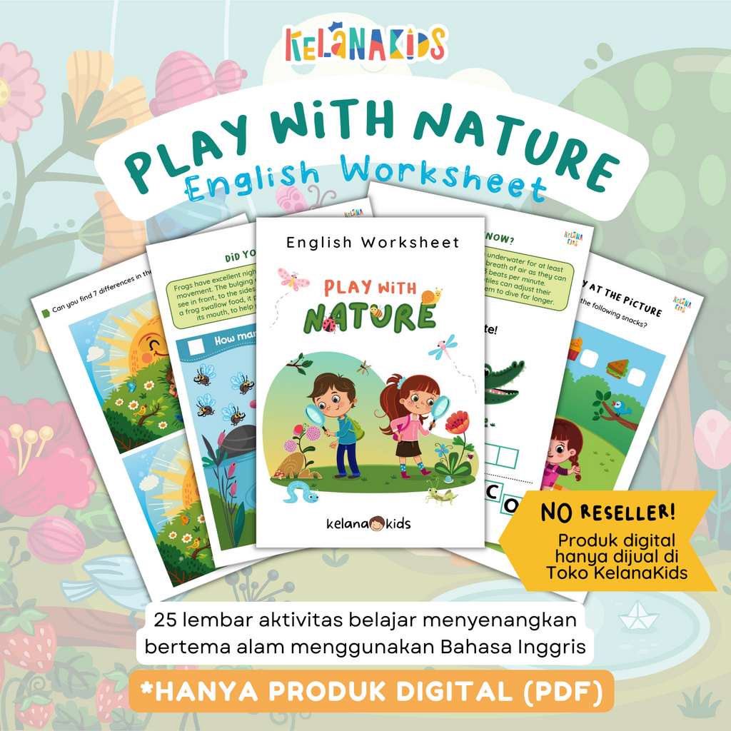 Jual Worksheet Bahasa Inggris Play With Nature 25 lembar Printable ...