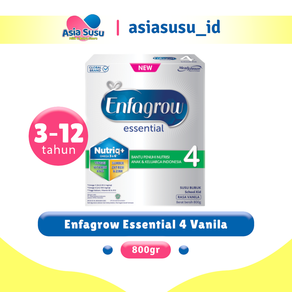 Jual ENFAGROW ESSENTIAL 4 VANILLA 800 GR | Shopee Indonesia