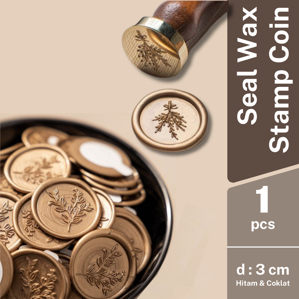 Jual Seal Wax Stamp Coin / Stempel Segel Lilin Instan Bentuk Koin ...