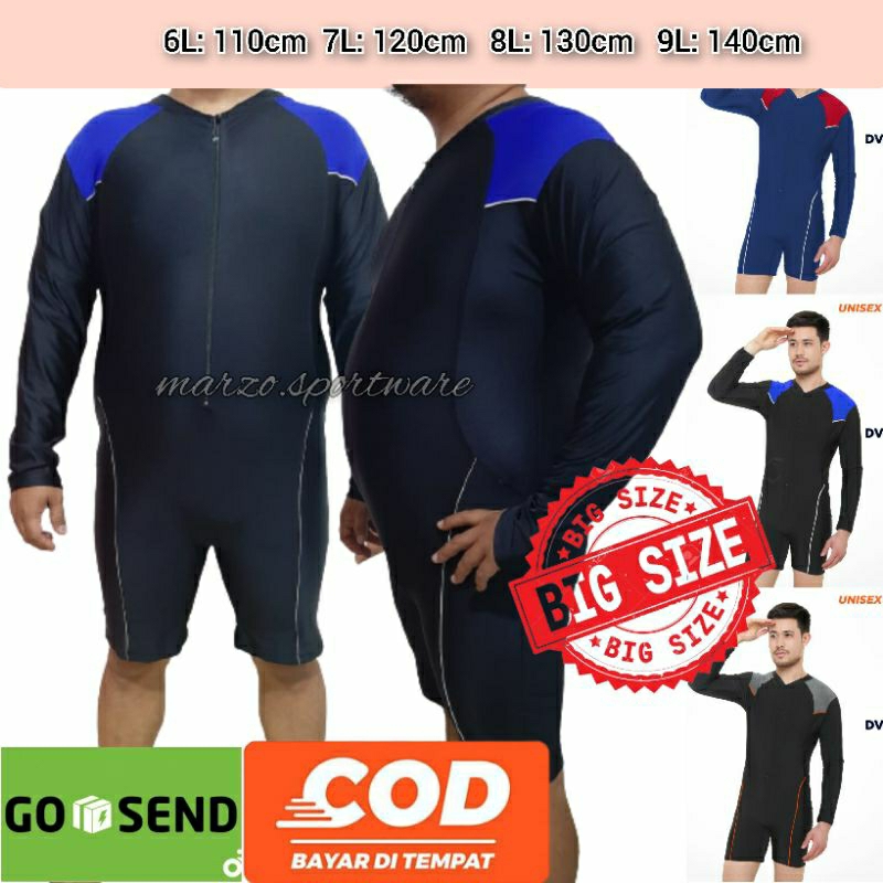 Jual [PREMIUM] BAJU RENANG PRIA WANITA JUMBO LD 150cm / BAJU DIVING RENANG PRIA BIG SIZE 6L 7L ...
