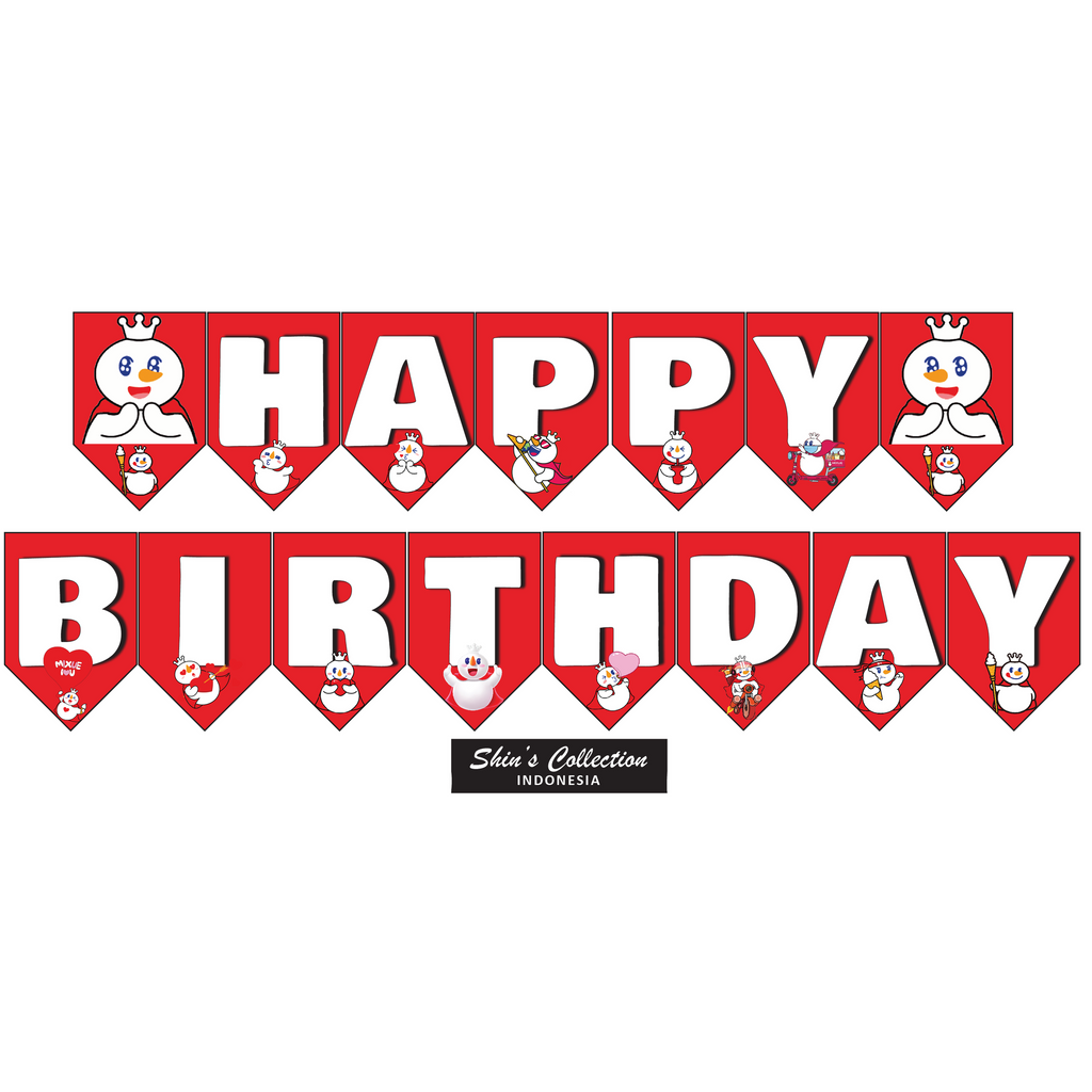 Jual Banner Happy birthday ulangtahun Mixue set | Shopee Indonesia