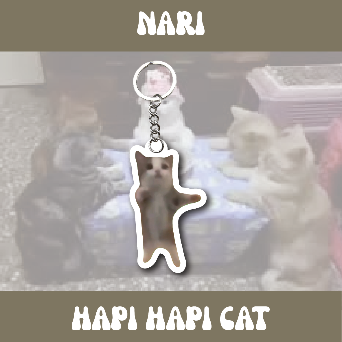 Jual GANTUNGAN KUNCI HAPI HAPI CAT | AKRILIK 3MM | CAT | KUCING | GANCI | KEYCHAIN | Shopee ...
