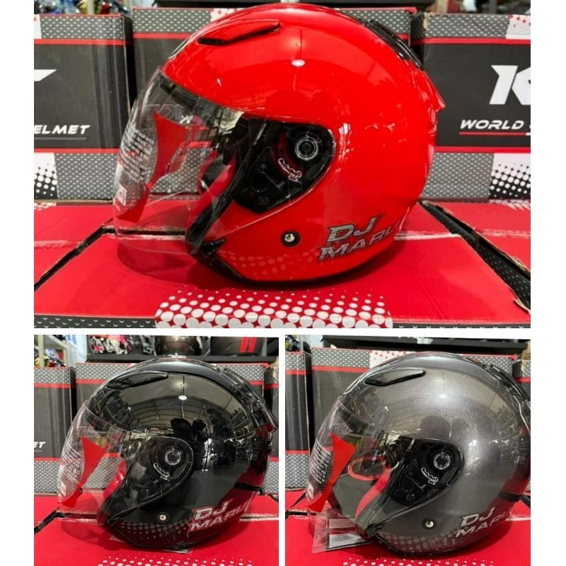 Jual HELEM helmet KYT DJ MARU DEWASA HALF FACE PROMO ORIGINAL | Shopee Indonesia