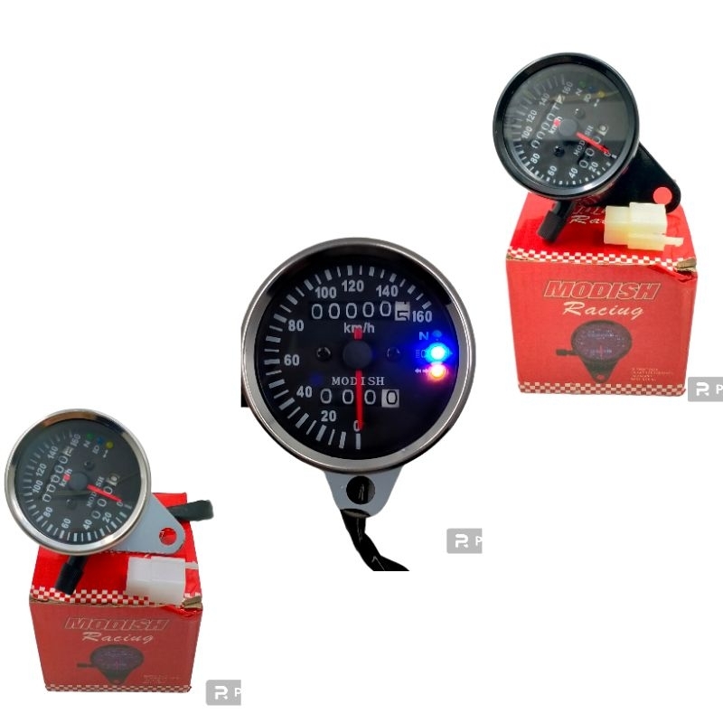 Jual SPEEDO METER MODEL BULAT+LAMPU INDIKATOR KILOMETER MOTOR FULL ...