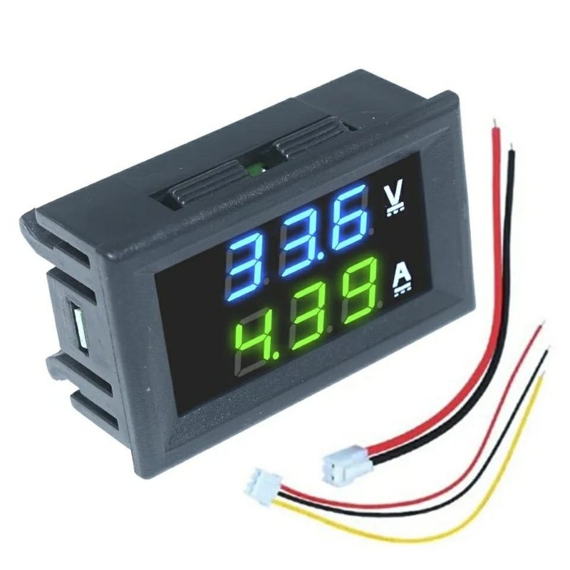 Jual voltmeter digital volt ampere meter display 0-100V 0-10A dual combo | Shopee Indonesia