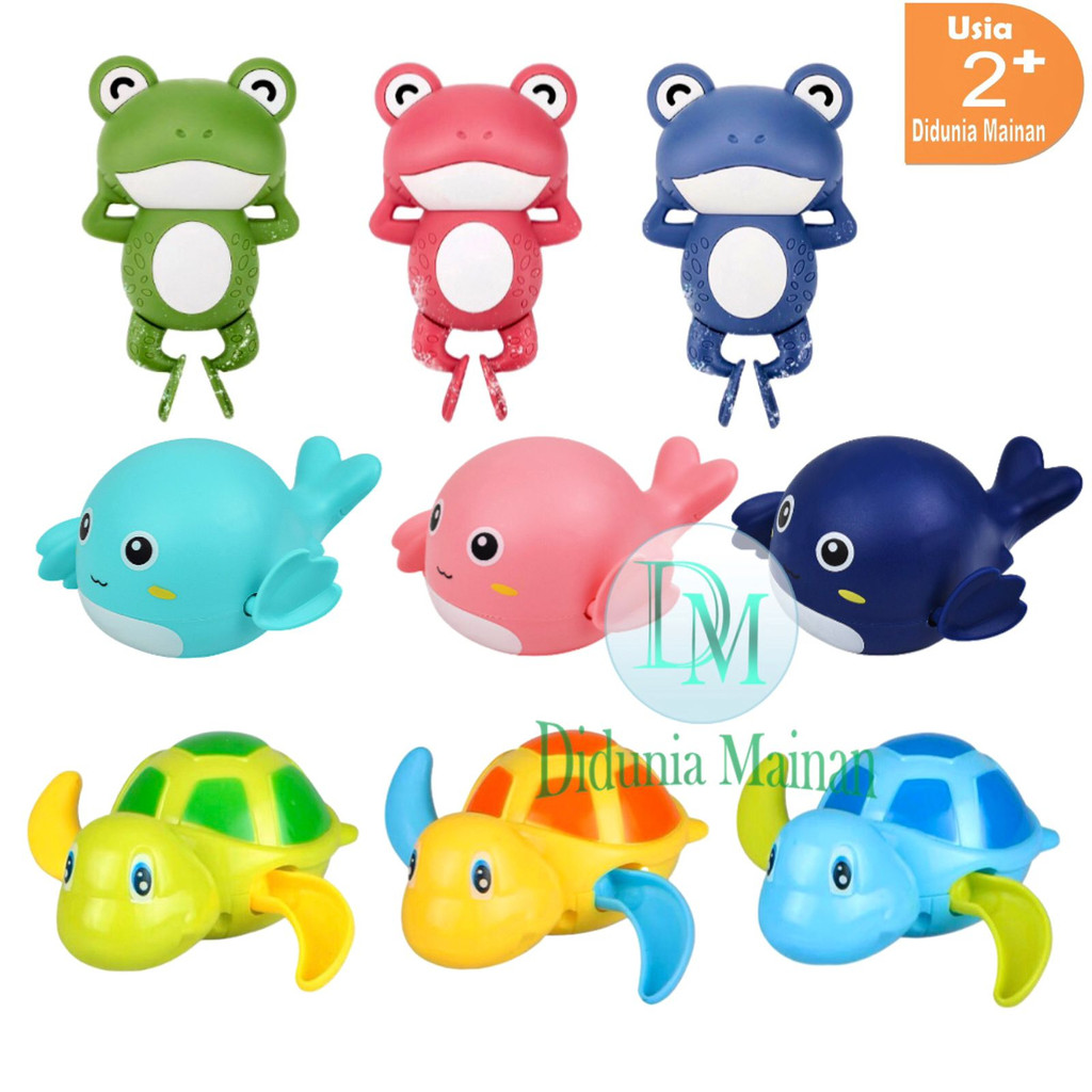 Jual Mainan mandi anak bayi hewan berenang karakter kura kura katak ...