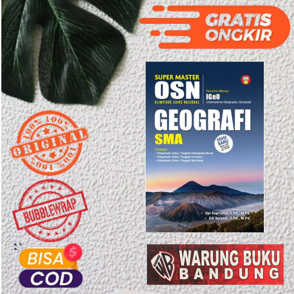 Jual BUKU SUPER MASTER OSN (OLIMPIADE SAINS NASIONAL) GEOGRAFI SMA EDISI BARU - UPI SUPRIATNA ...