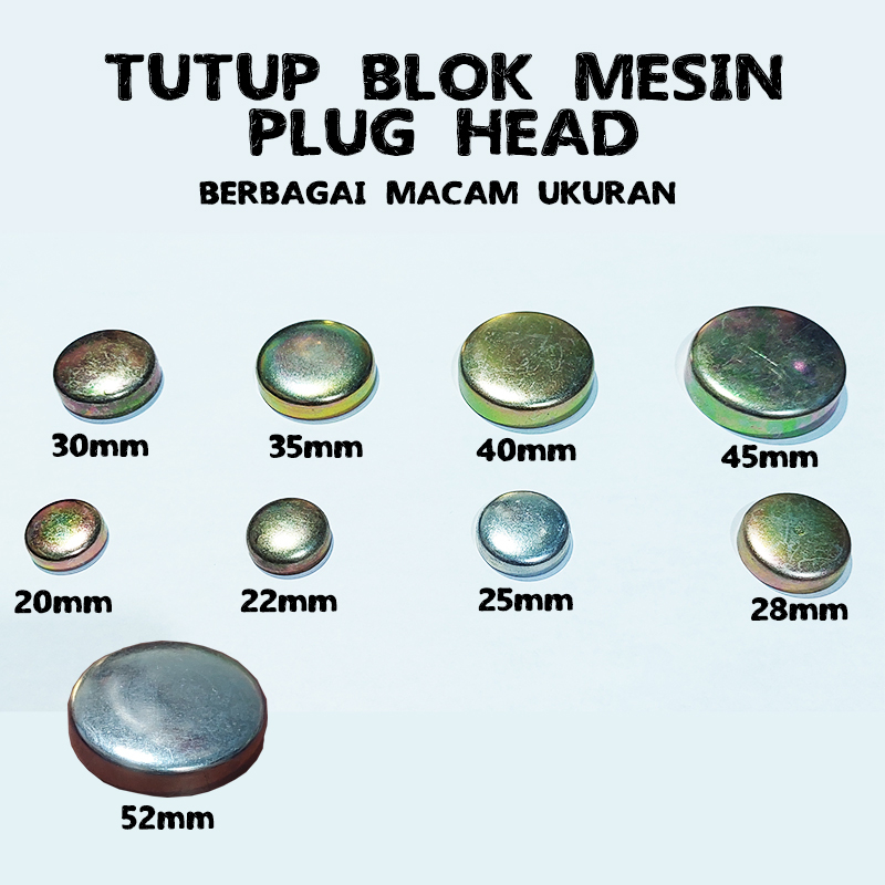 Jual Plug Coin Tutup Blok Mesin 20 22 25 28 30 35 40 45 52 mm | Shopee ...