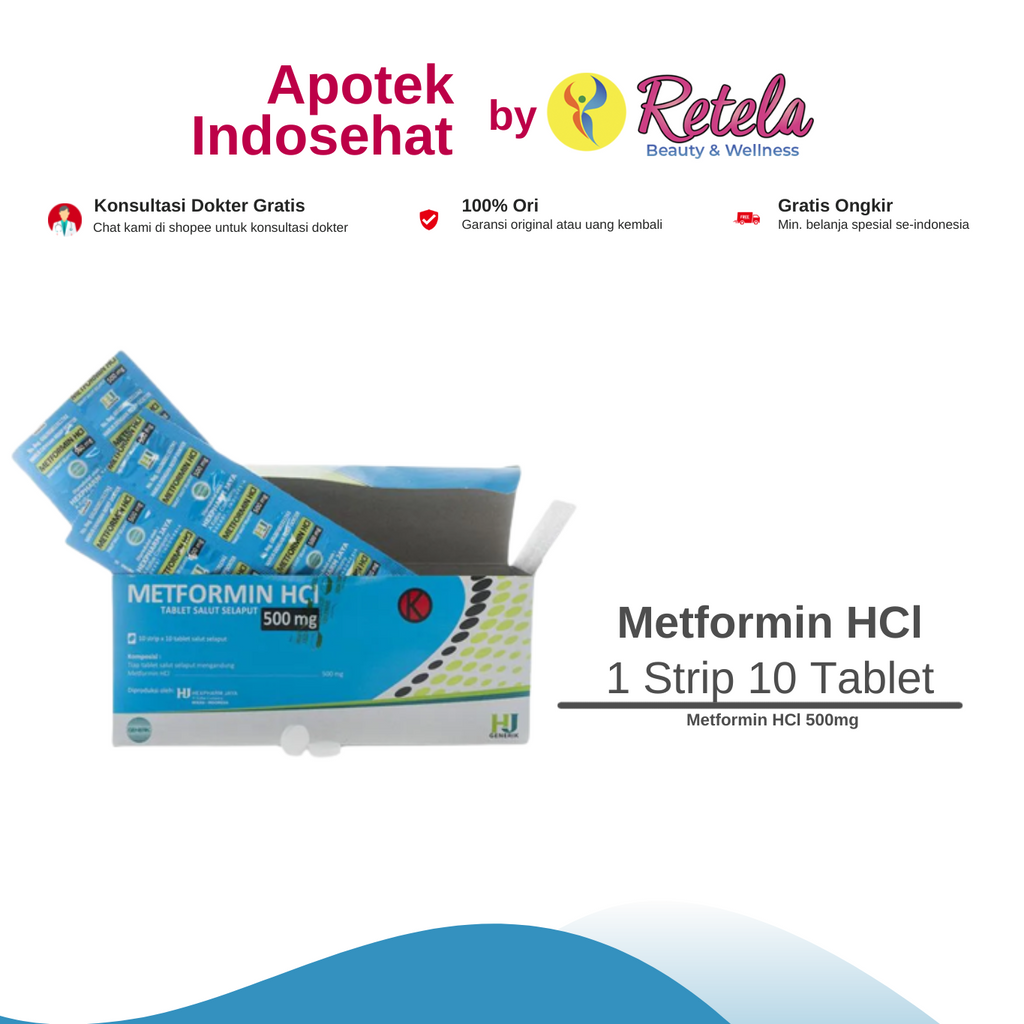 Jual METFORMIN 500MG 1 STRIP 10 TABLET | Shopee Indonesia