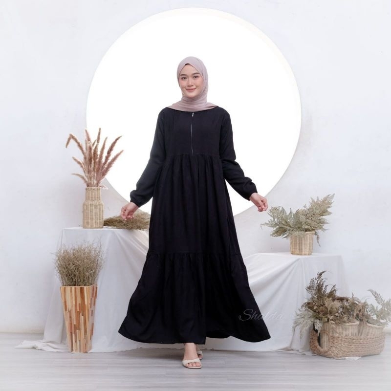 Jual GAMIS POLOS SERI HITAM TERBARU/GAMIS POLOS HITAM | Shopee Indonesia