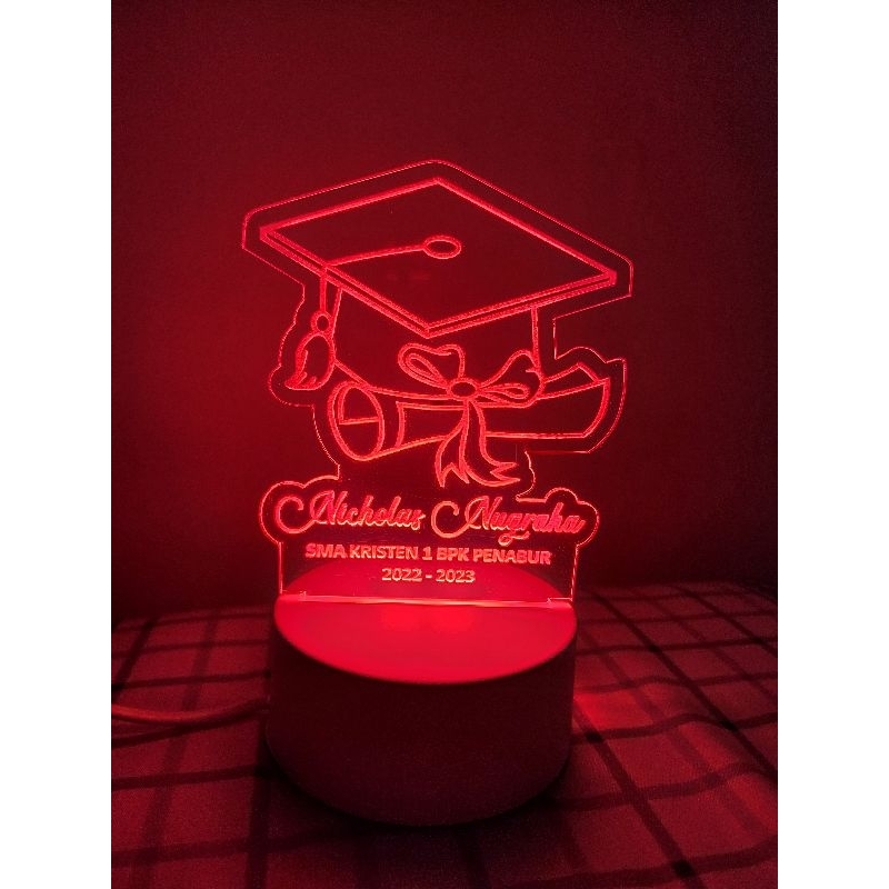 Jual PLAKAT Akrilik WISUDA/ PLAKAT SEKOLAH lampu LED | Shopee Indonesia