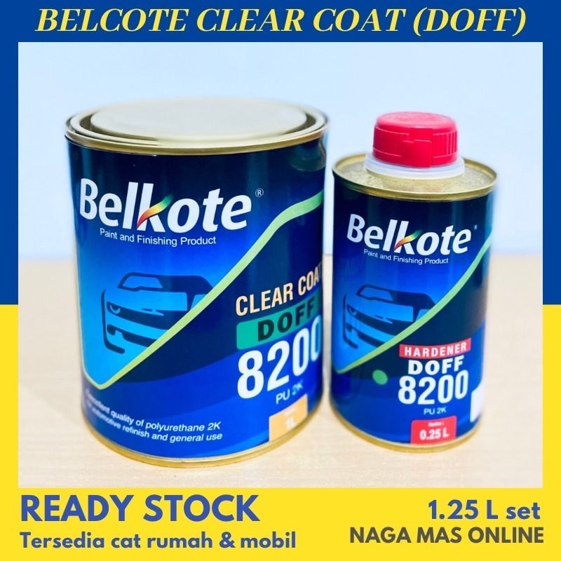 Jual BELKOTE PU 2K CLEAR DOFF 8200 (1.25L) / BELKOTE CLEAR DOFF ...