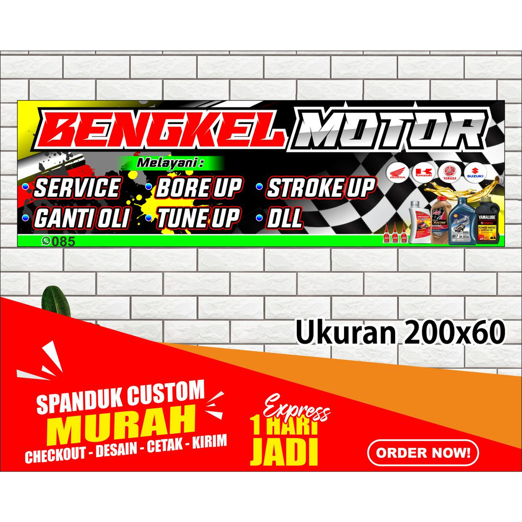 Jual Spanduk BENGKEL, Banner BENGKEL Ukuran 200x60cm, COD | Shopee ...