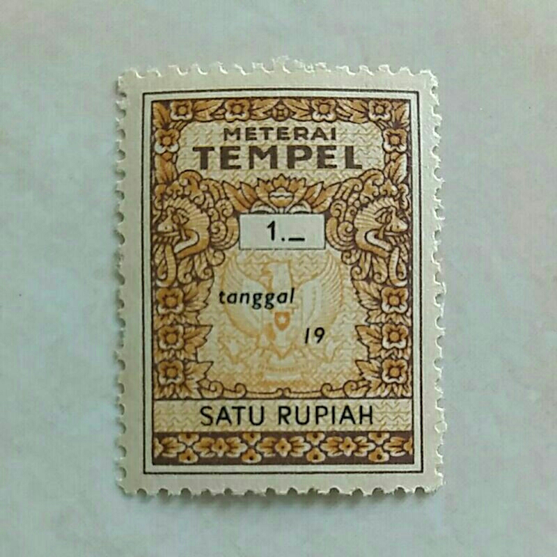 Jual Materai Meterai Indonesia 1960 - 1970 1 rupiah Mint | Shopee Indonesia