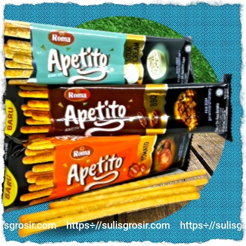 Jual Roma Apetito Biskuit Stick Renyah Tomato Dan BBQ | Shopee Indonesia