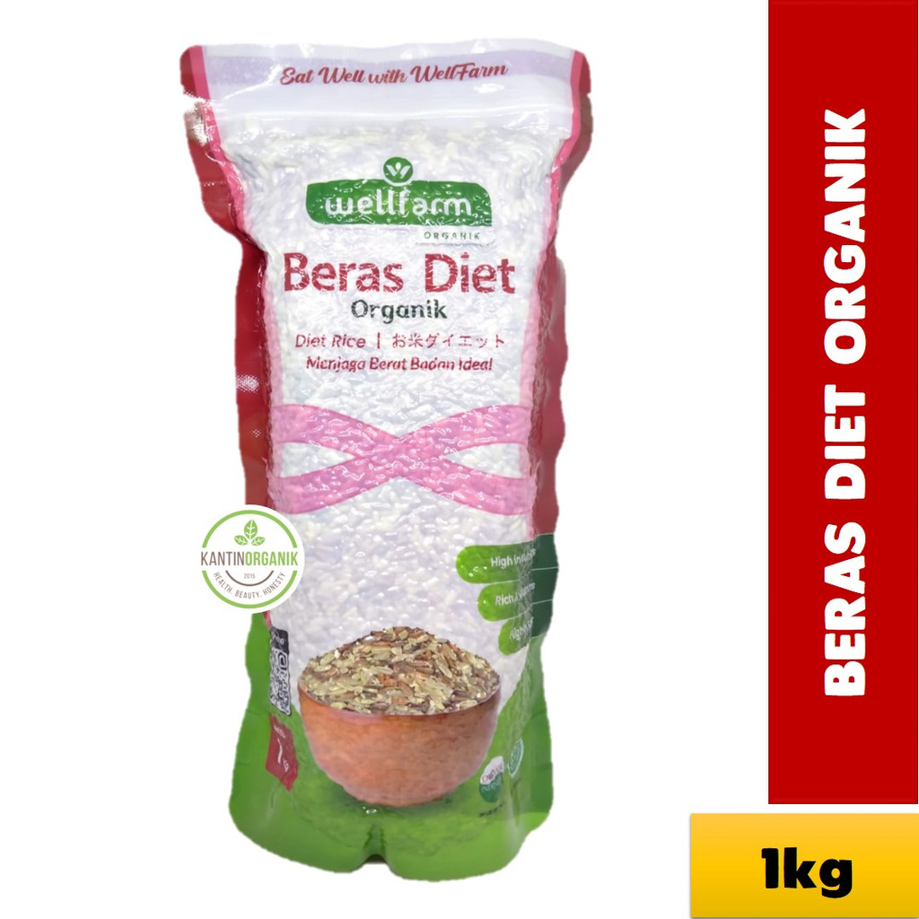 Jual Beras Diet Organik Wellfarm 1kg | Shopee Indonesia