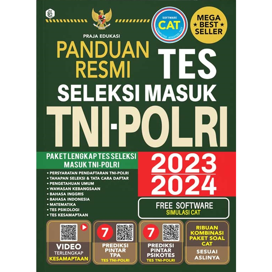Jual Panduan Resmi Tes Seleksi Masuk Tni Polri 2023 2024 Oleh Praja