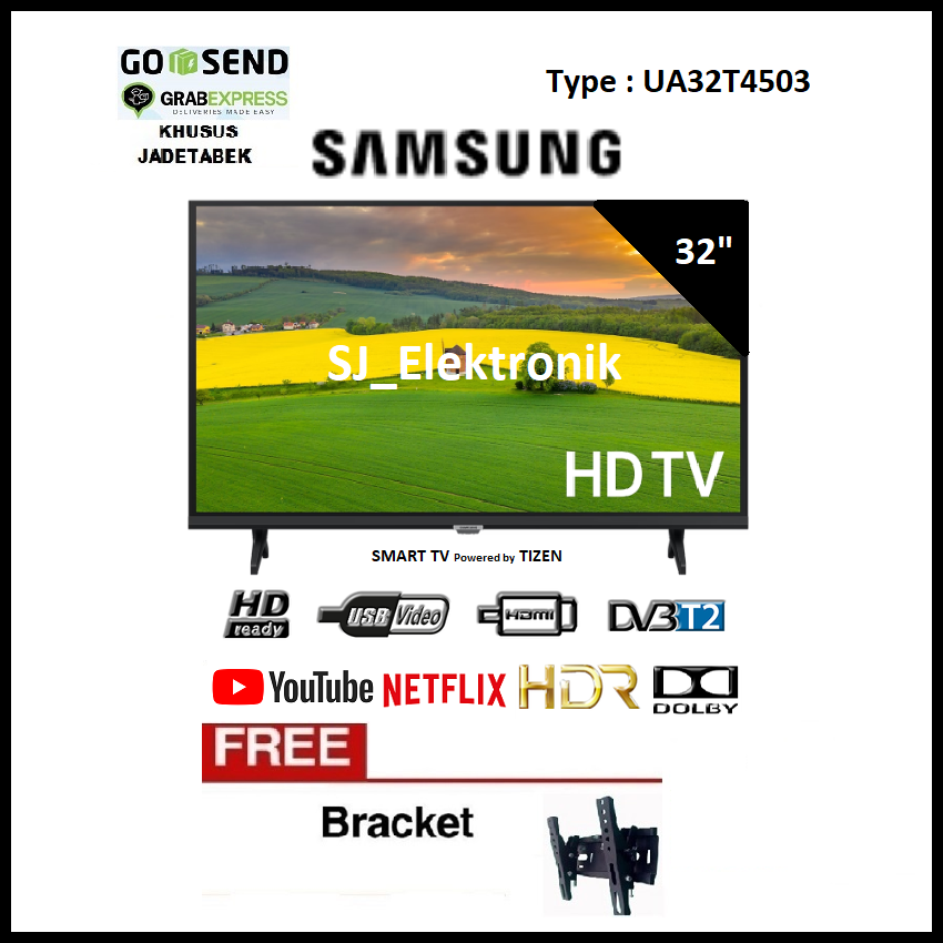 Jual Braket + LED TV Samsung 32T4503 SmartTV 32 Inch UA32T4503 HDTV ...