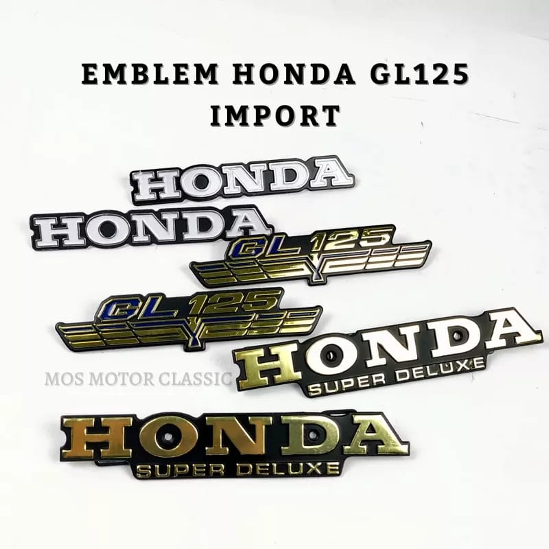 Jual Emblem Tangki GL100 GL125 Logo Honda Set Emblem Tepong AKI Improt ...