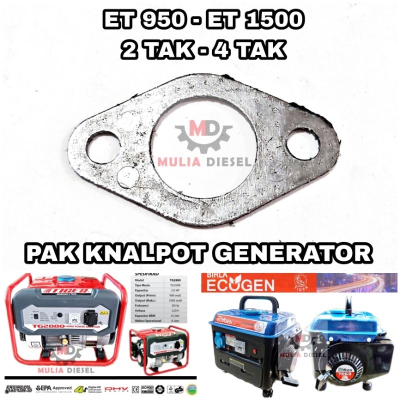 Jual Paking Knalpot Muffler Jos Pak Mesin Generator Genset ET950 ET1500 ...